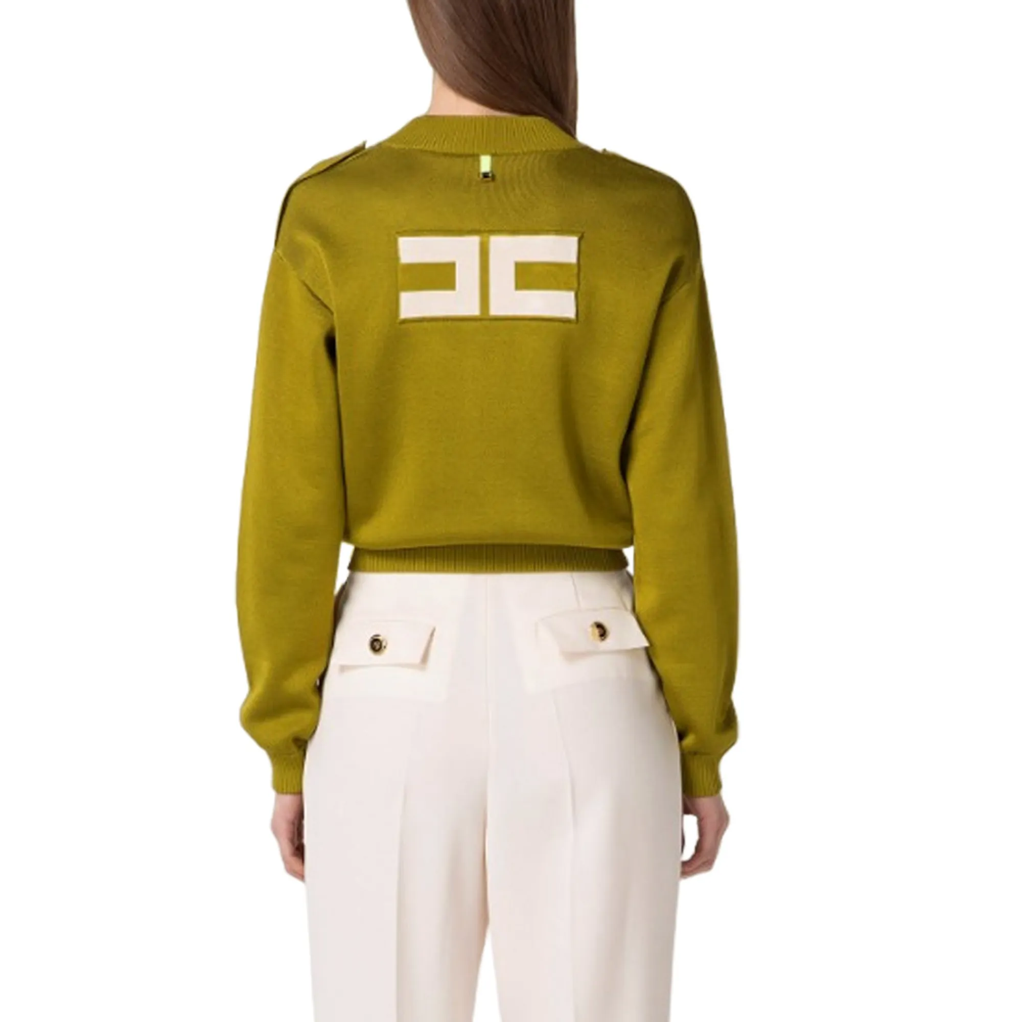Cardigan In Maglia Con Logo ELISABETTA FRANCHI MK73S36E2
